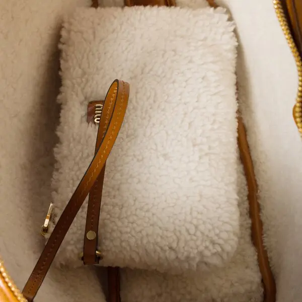 Miu Miu Beau Shearling Top-handle Bag
