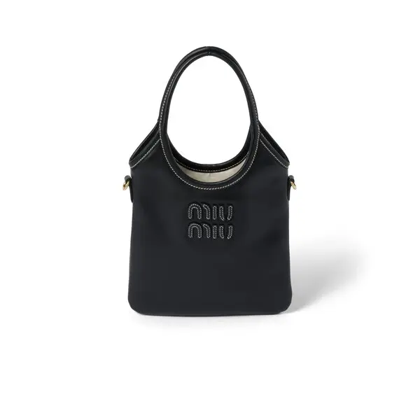 Miu Miu Ivy Leather Handbag - Black
