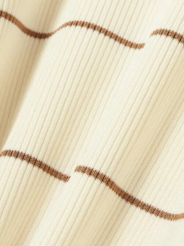 FRAME Striped Ribbed Jersey T-shirt