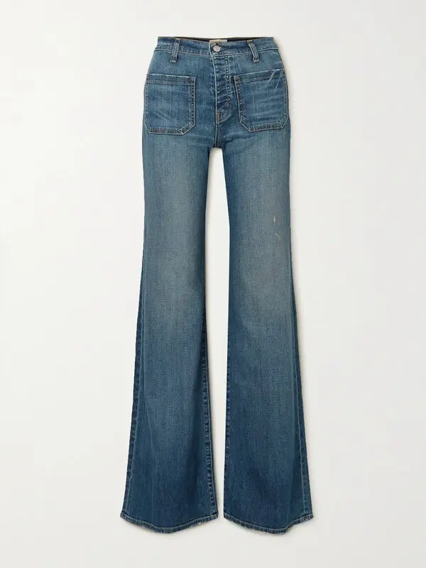 NILI LOTAN Florence High-rise Flared Jeans - Blue