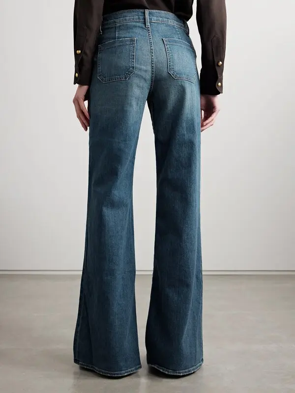 NILI LOTAN Florence High-rise Flared Jeans - Blue
