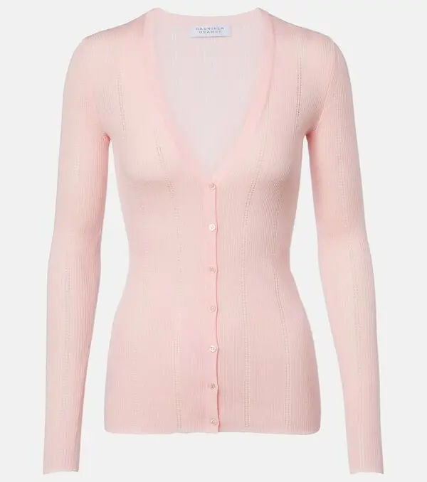 Gabriela Hearst Lillian Wool Cardigan - Pink