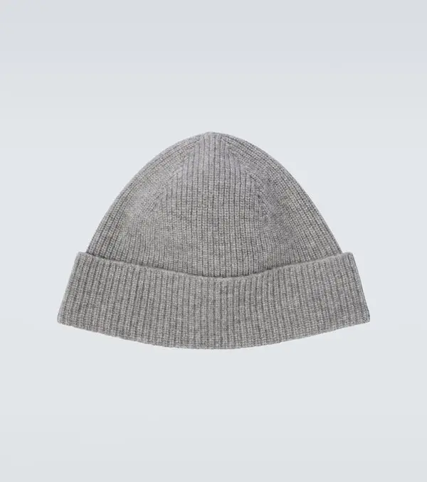 Zegna Ribbed-knit Cashmere Beanie - Grey