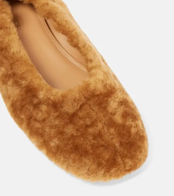 Dries Van Noten Shearling Ballet Flats