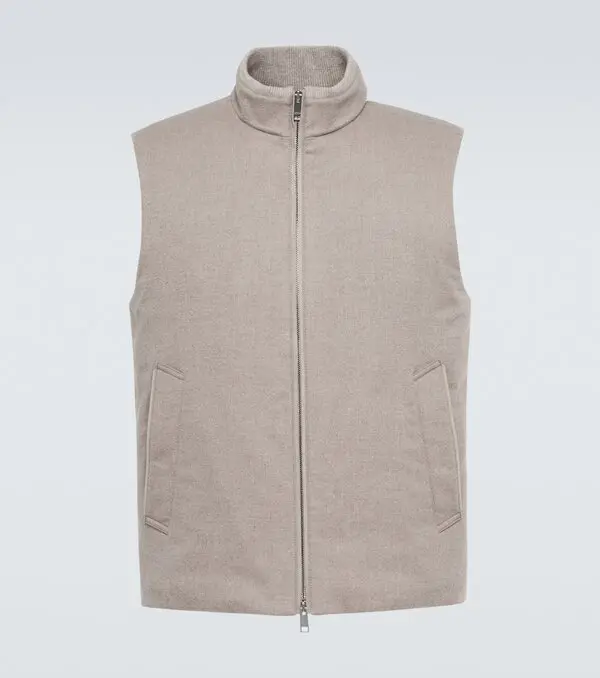 Zegna Cashmere Down Vest - Neutrals
