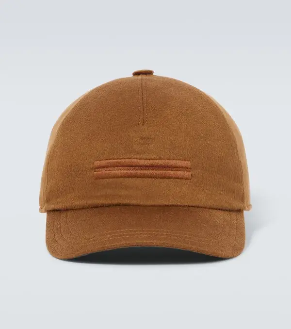 Zegna Cashmere Baseball Cap - Brown