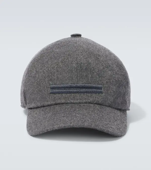 Zegna Cashmere Baseball Cap - Grey