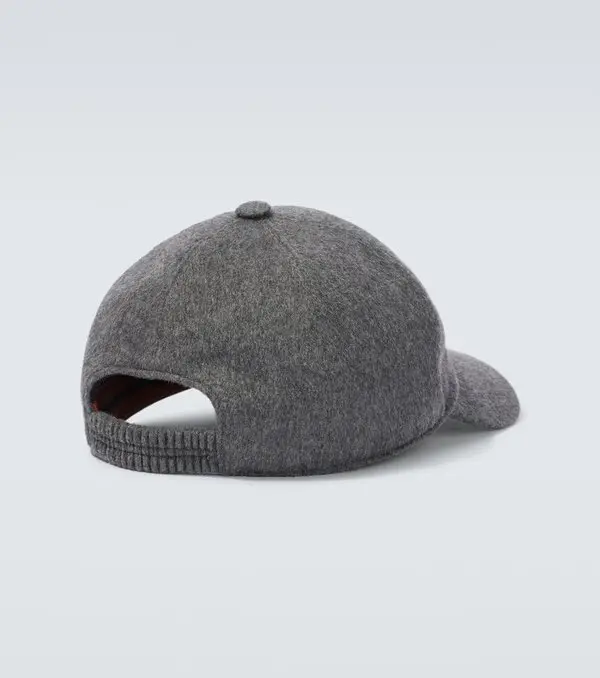 Zegna Cashmere Baseball Cap - Grey