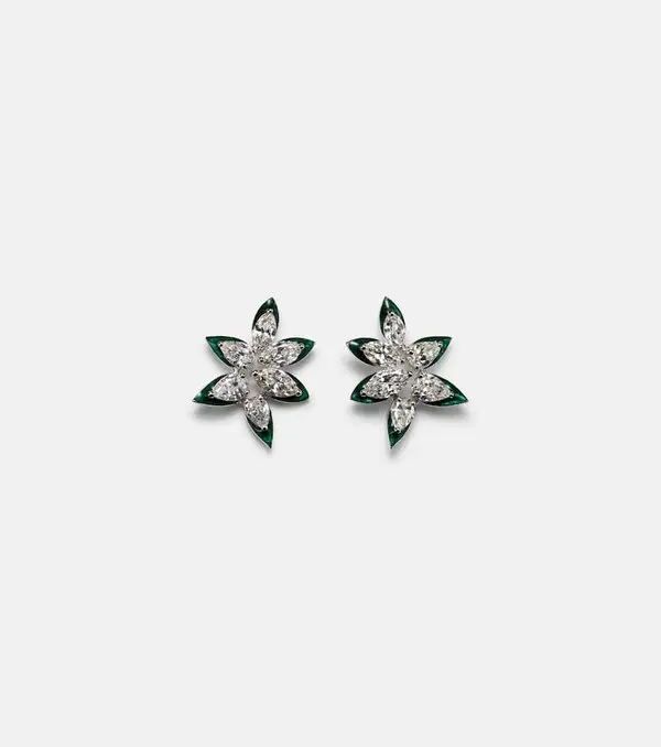 KAMYEN 18kt White Gold Diamond Earrings - Silver