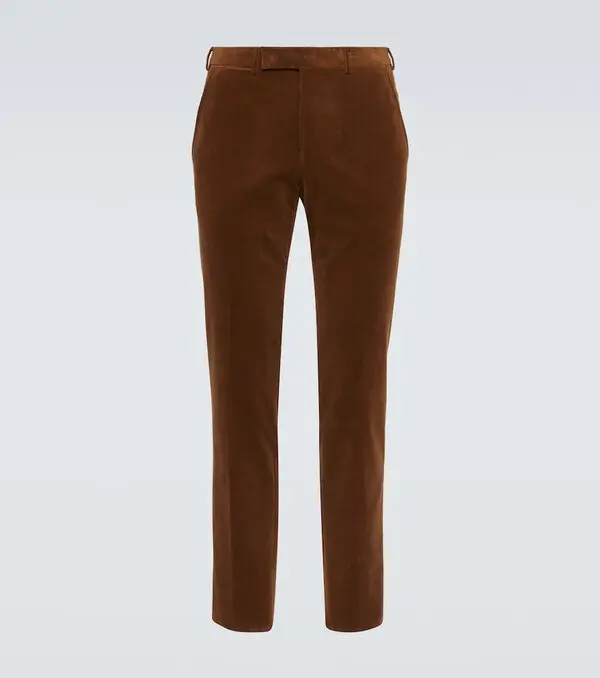 Zegna Cotton And Cashmere Corduroy Slim Pants