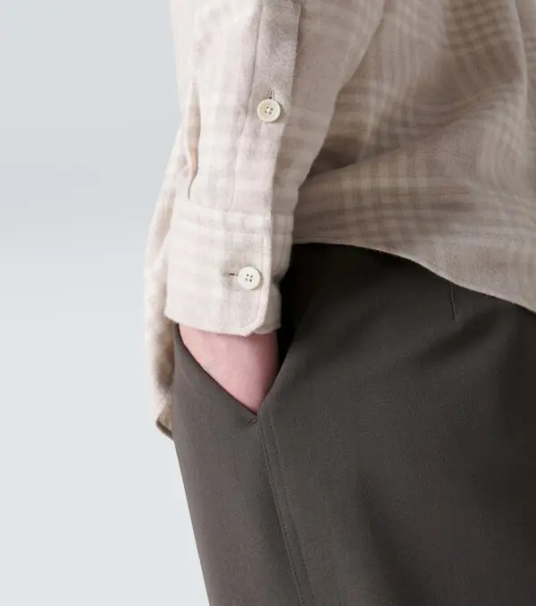 Zegna Checked Cotton Flannel Shirt