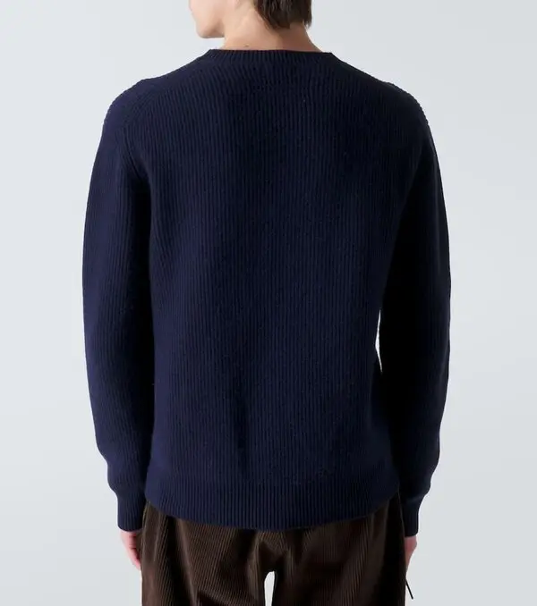 Zegna Ribbed-knit Cashmere Sweater - Blue