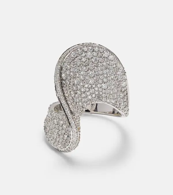 KAMYEN 18kt White Gold Ring With Diamonds - Silver