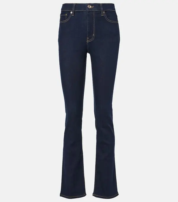 FRAME Le High Straight Long Jeans - Blue