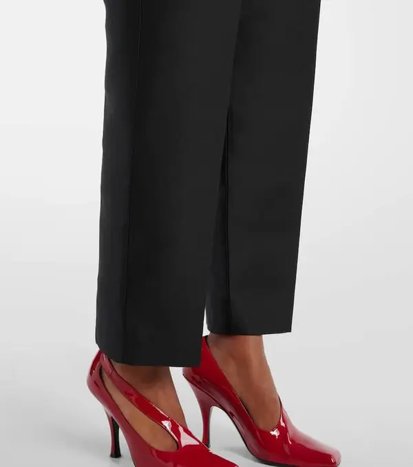Khaite Cam Wool And Silk Faille Straight Pants