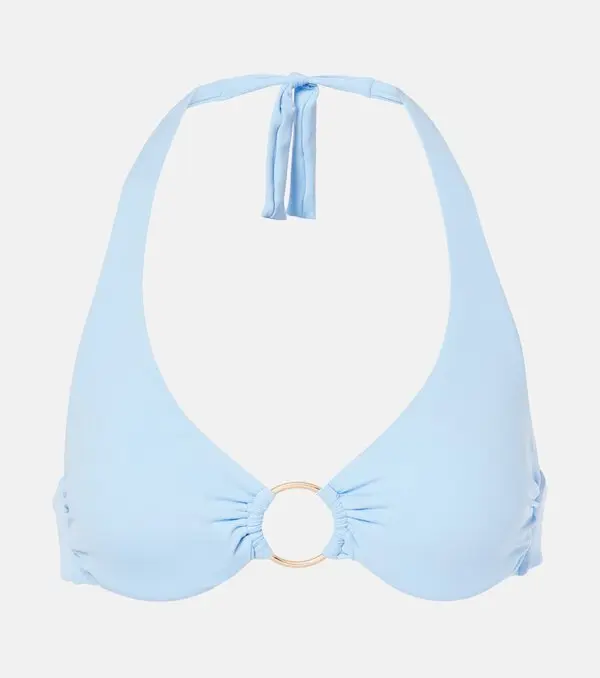 Melissa Odabash Brussels Ring-detail Bikini Top - Blue