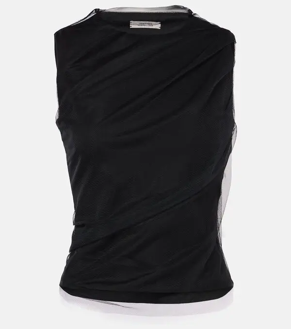 Dorothee Schumacher Draped Tulle Top - Black