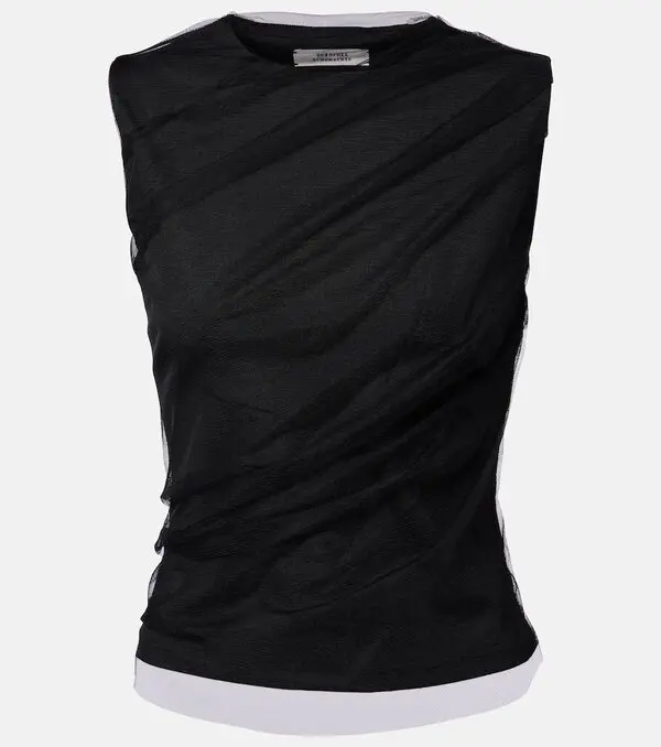 Dorothee Schumacher Draped Tulle Top - Black