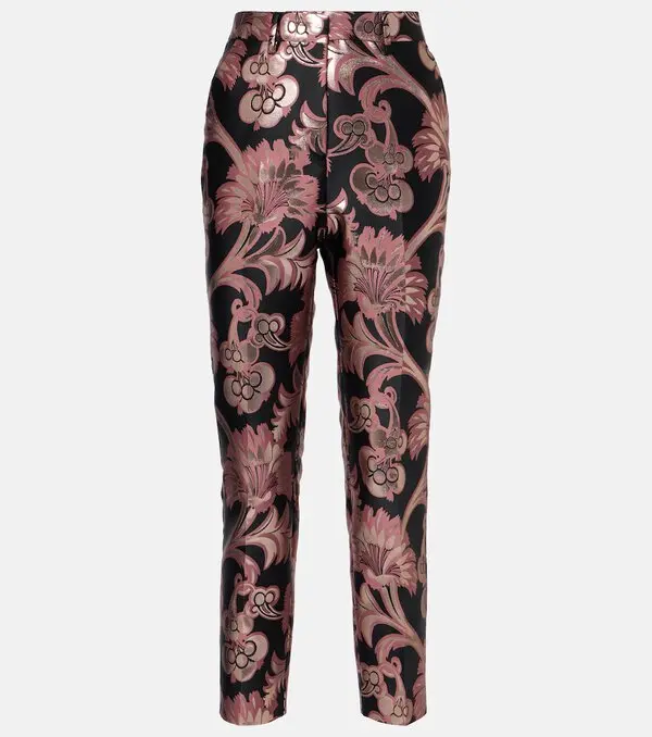 Etro Floral Jacquard Suit Trousers - Pink