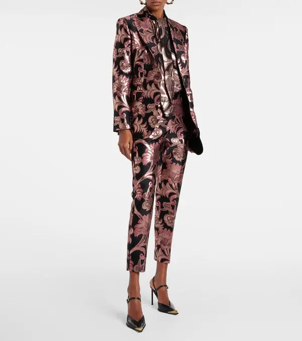 Etro Floral Jacquard Suit Trousers