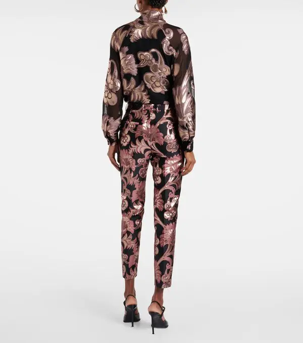 Etro Floral Jacquard Suit Trousers