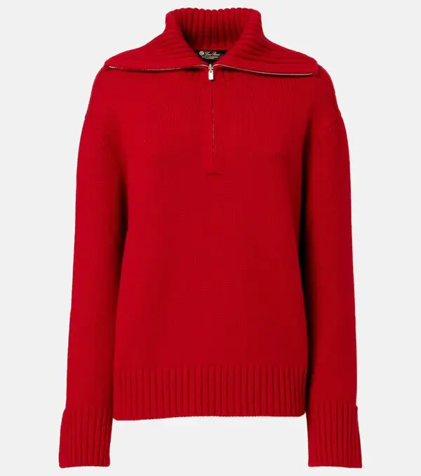 Loro Piana Parksville Half-zip Sweater - Red