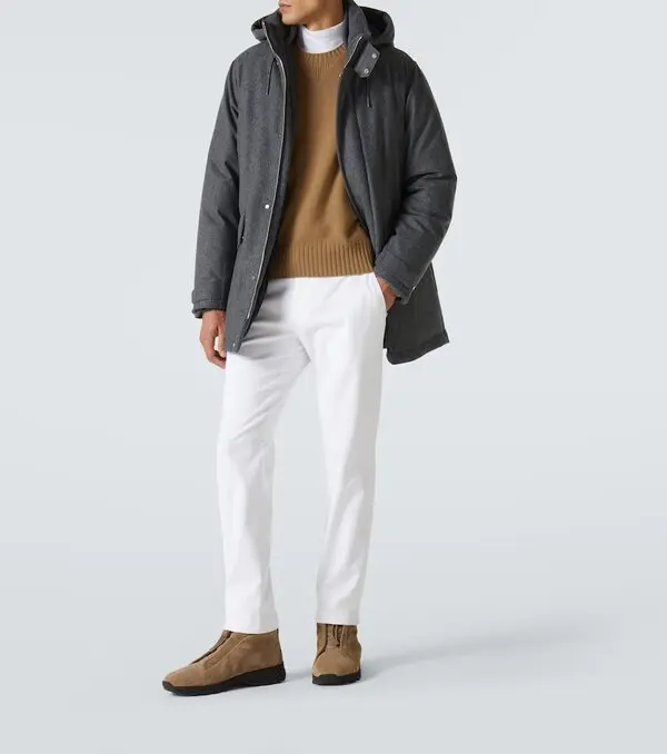 Zegna Comfort Mid-rise Cotton Chinos - White