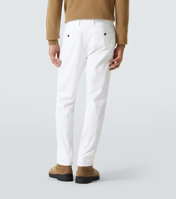 Zegna Comfort Mid-rise Cotton Chinos - White