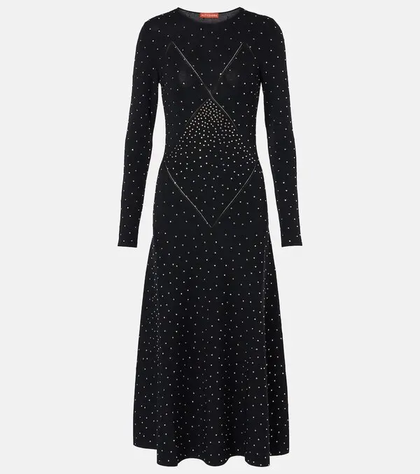 Altuzarra Nelsons Embellished Midi Dress - Black