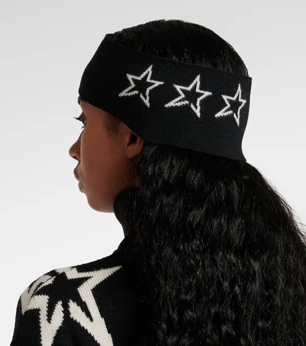 Perfect Moment Printed Wool Headband - Black