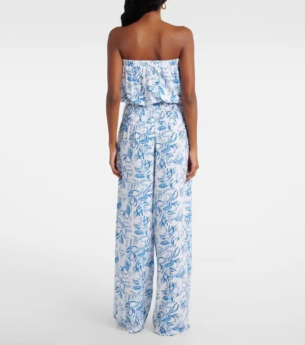 Melissa Odabash Naomi Strapless Jumpsuit - Blue