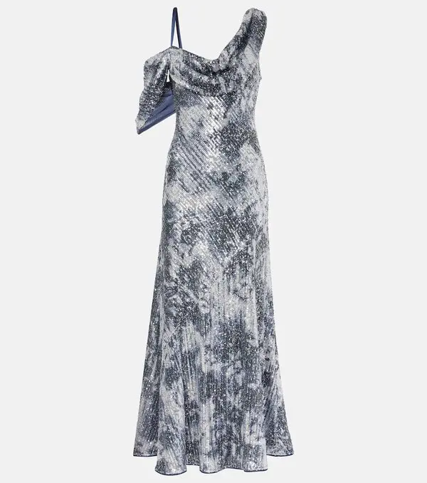Diane Von Furstenberg Joaquin Sequined Maxi Dress - Black