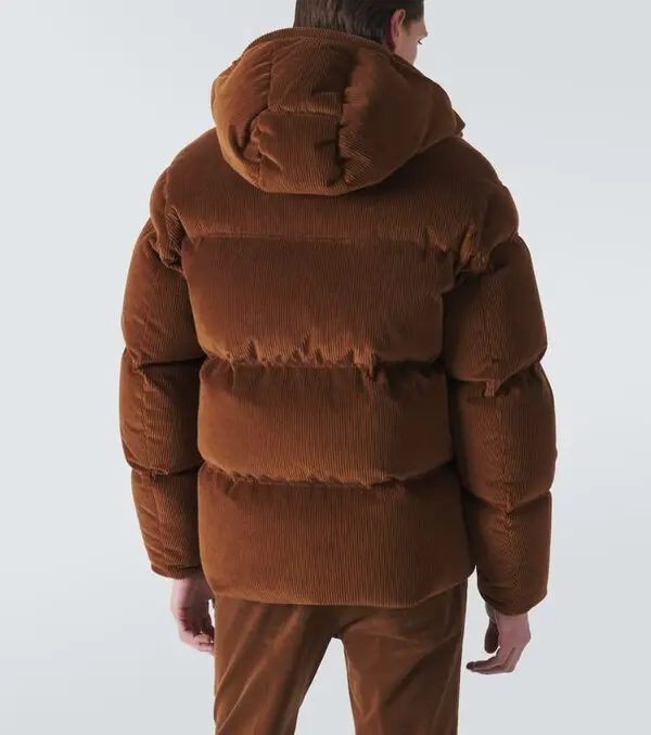 Zegna Cotton And Cashmere Corduroy Down Jacket