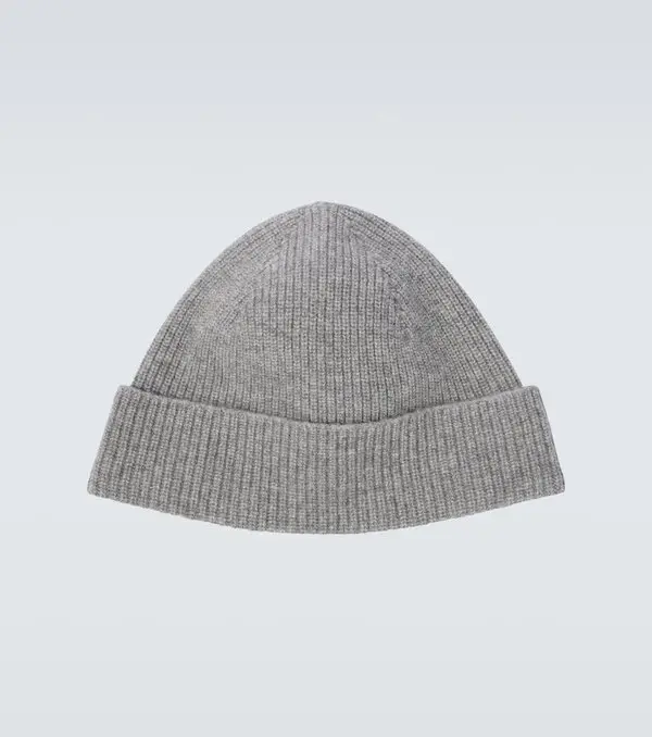 Zegna Ribbed Cashmere Beanie - Grey