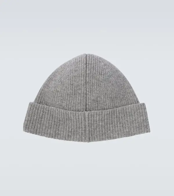 Zegna Ribbed Cashmere Beanie - Grey