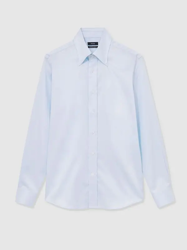 REISS Allora Regular-fit Cotton Button-down Shirt - Soft Blue