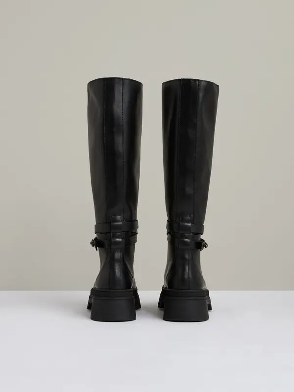 REISS Albany Leather Knee-high Boots