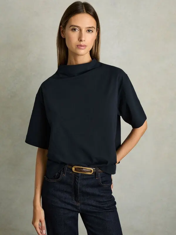 REISS Olivia Cotton-jersey T-shirt