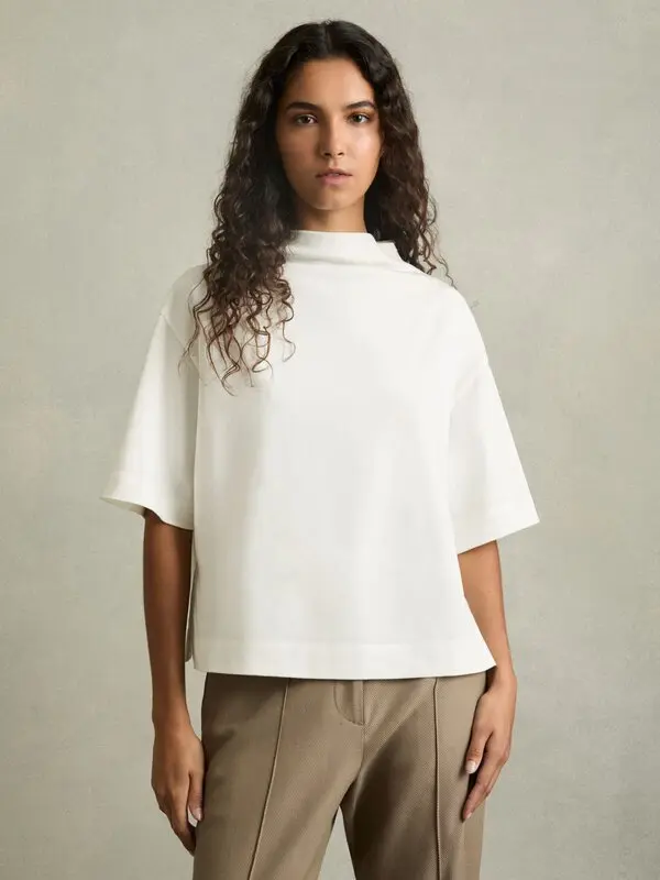 REISS Olivia Cotton-jersey T-shirt