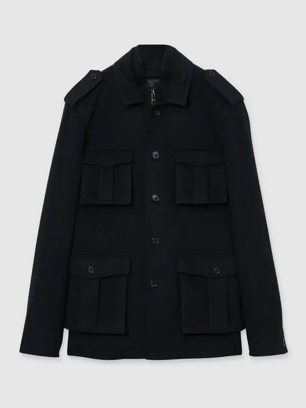 REISS Firenze Atelier Felted Cashmere Field Jacket