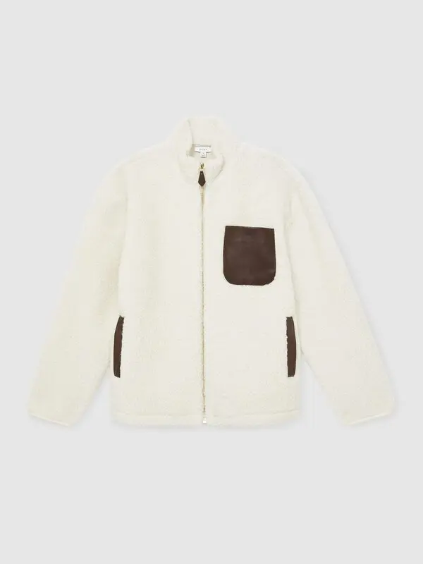REISS Lincoln Fleece Zip-through Jacket
