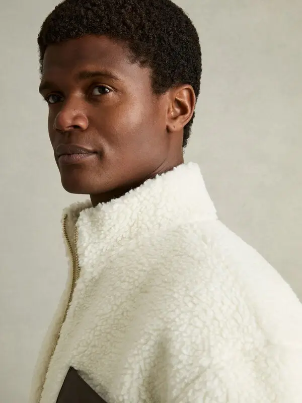 REISS Lincoln Fleece Zip-through Jacket