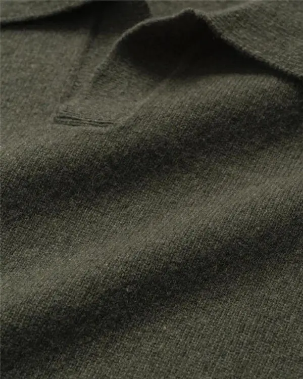 Rodd & Gunn Kingswood Johnny-collar Polo Sweater - Thyme