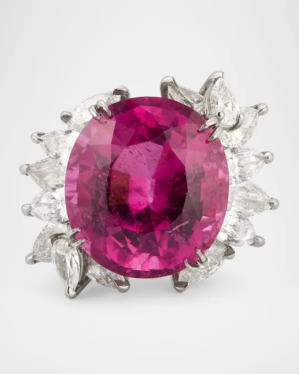ROBERT ERICH Platinum, Diamond, And Ring - Rubellite