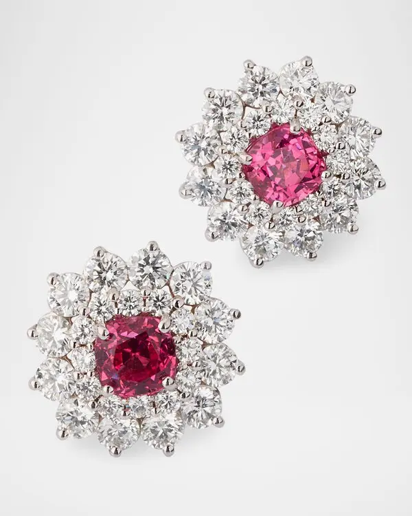 ROBERT ERICH 18k Spinel And Diamond Stud Earrings - White Gold