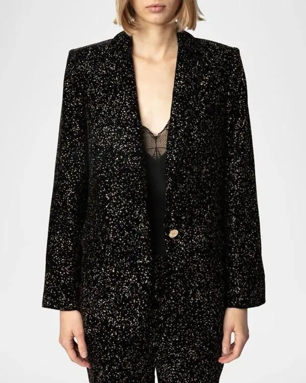 Zadig&Voltaire Valse Glitter Dots Velvet Blazer