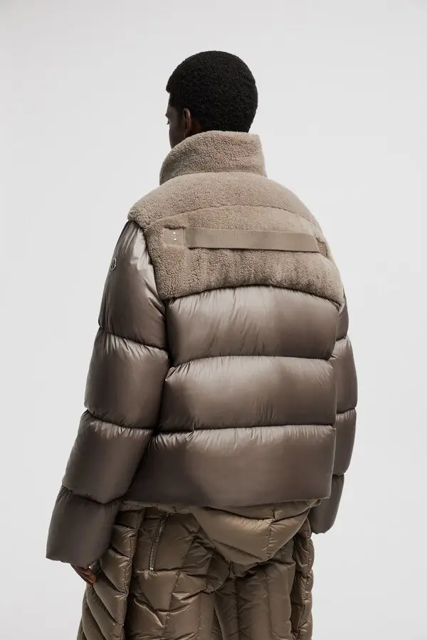 Moncler Cyclopic Shearling Down Jacket - Brown | Editorialist