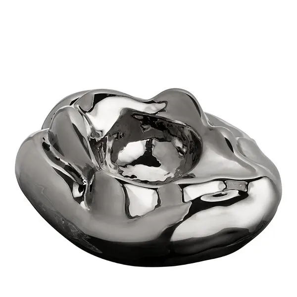 KOSTA BODA Snippan Sculpture Bowl - Platinum