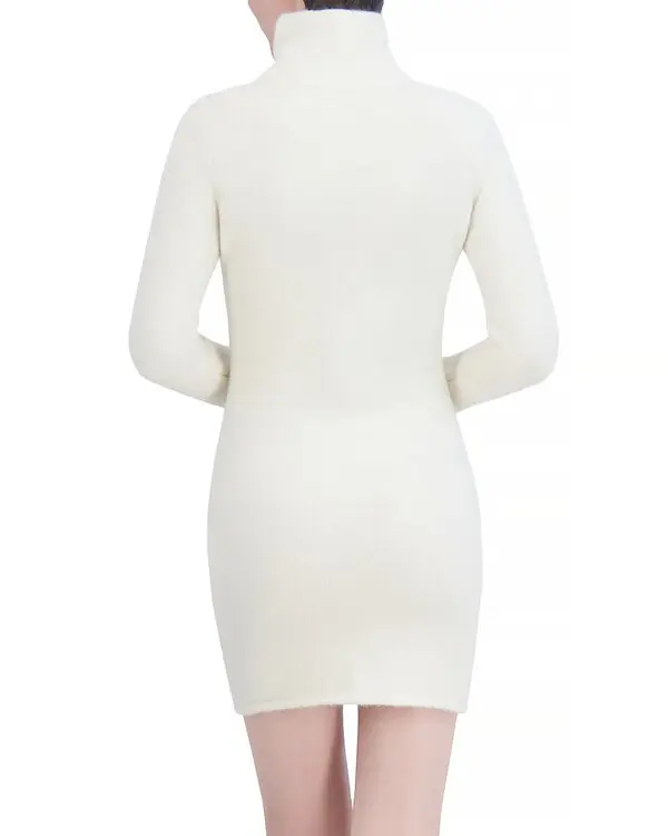 black and cream knitted dress Knit Poppy Sweater Dress Black/Cream – Jolie Kai main image 1