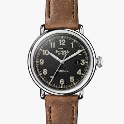 Shinola The Runwell Automatic Watch 45mm - Black